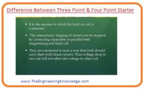 Difference Between Three Point & Four Point Starter - The Engineering Knowledge
