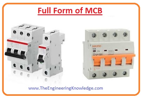 Difference Between MCB, MCCB, ELCB, RCCB - The Engineering Knowledge