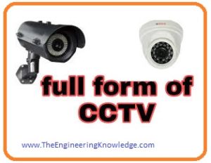 Full Form of CCTV - The Engineering Knowledge