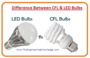 Difference Between CFL & LED Bulbs - The Engineering Knowledge