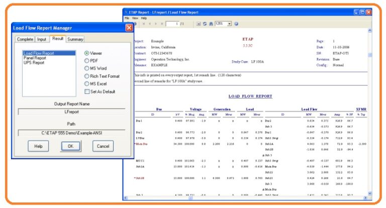 Running a Load Flow Analysis ETAP - The Engineering Knowledge