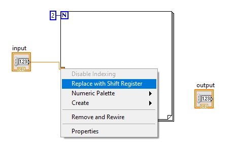 How to use Shift Registers in labview - The Engineering Knowledge