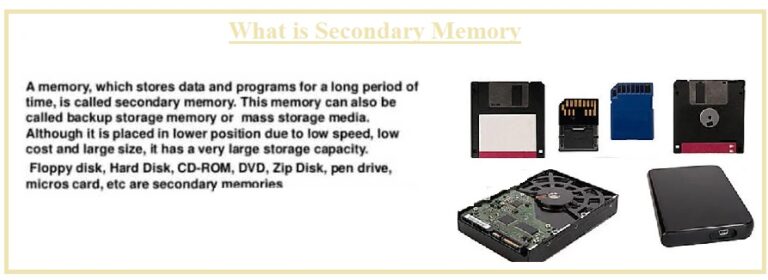 Difference Between Primary and Secondary Memory - The Engineering Knowledge