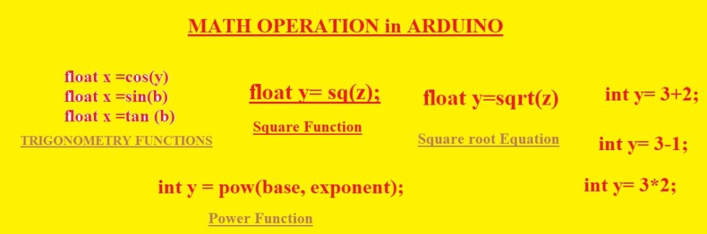 HOW TO DO MATH OPERATION in ARDUINO - The Engineering Knowledge