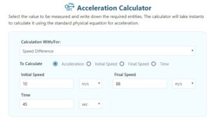 How to Use an Acceleration Calculator with Formula and Equation? - The ...