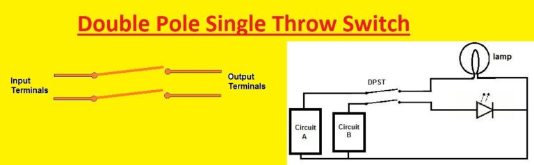 What Is Double Pole Single Throw Switch - Working & Its Applications