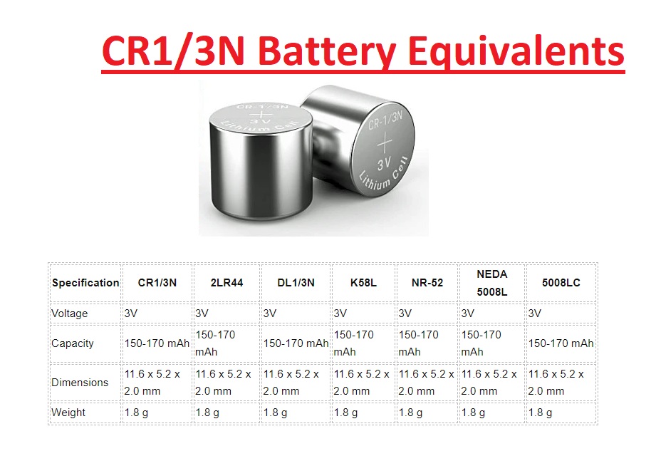 CR1/3N Battery Equivalent To Replace: 1/3N vs 357 vs 2L76 | 2023 Detailed