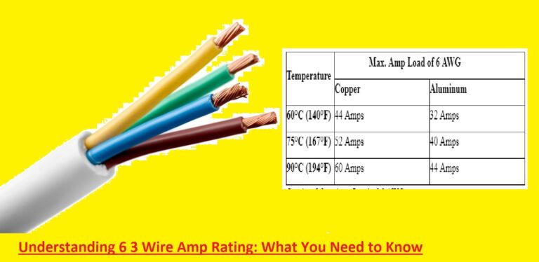 Understanding 6 3 Wire Amp Rating: What You Need to Know