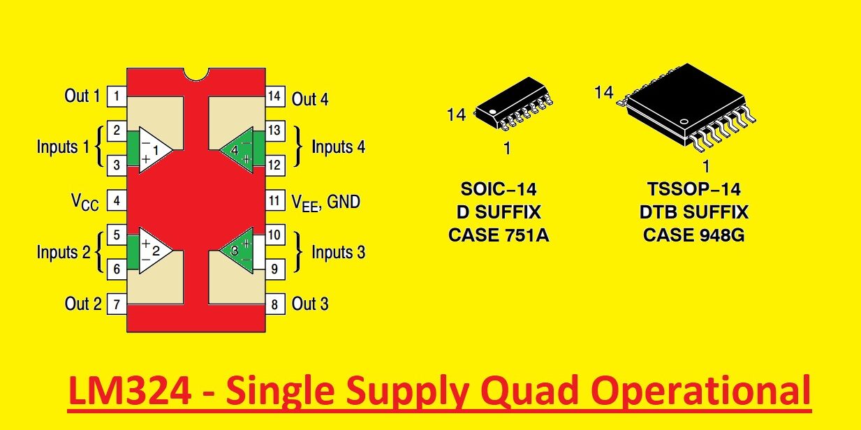 LM324 - Single Supply Quad Operational Amplifiers Worksheet