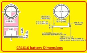CR1616 Battery Equivalent, Features, Dimensions, & Applications - The ...