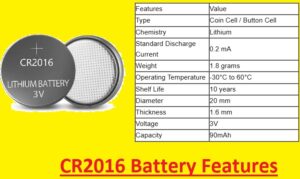 CR2016 Battery - The Engineering Knowledge