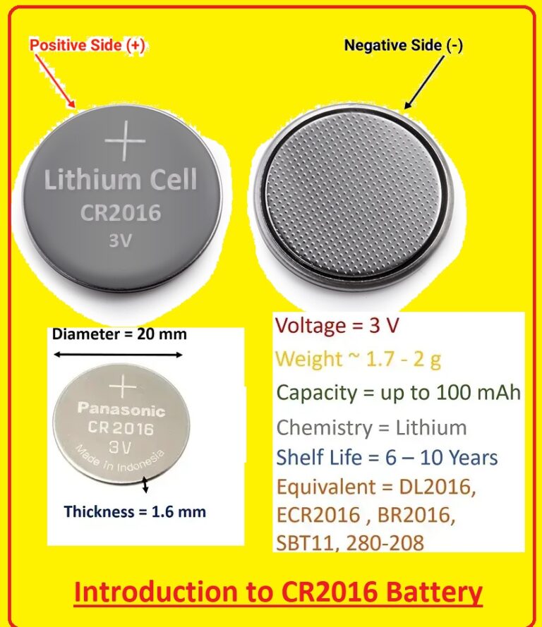 CR2016 Battery - The Engineering Knowledge