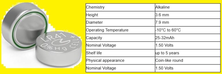LR41 Battery Equivalent: Features, Working,Types, Dimensions & Uses ...